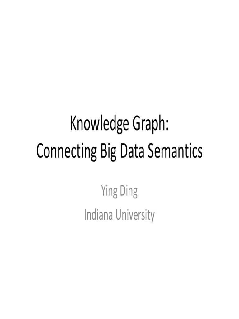 Knowledge Graph 4 Paper | PDF | Resource Description Framework | Databases