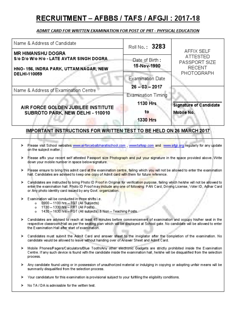 Prt - Physical Education | Identity Document | Driver's License