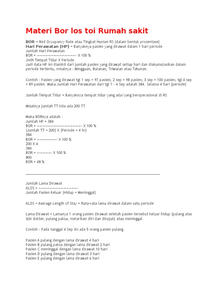 Materi Bor Los Toi Rumah Sakit | PDF | Kesehatan Holistik | Agama & Spiritualitas