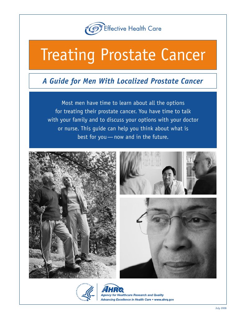 Treating Prostate Cancer: A Guide For Men With Localized Prostate ...
