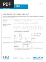 Weldox 700 Datasheet | PDF | Structural Steel | Engineering Tolerance
