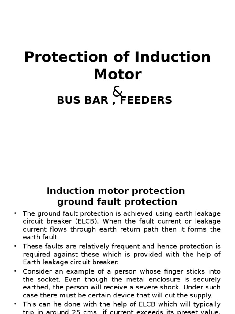 Busbar and Feeder Protection Methods | PDF | Relay | Inductor