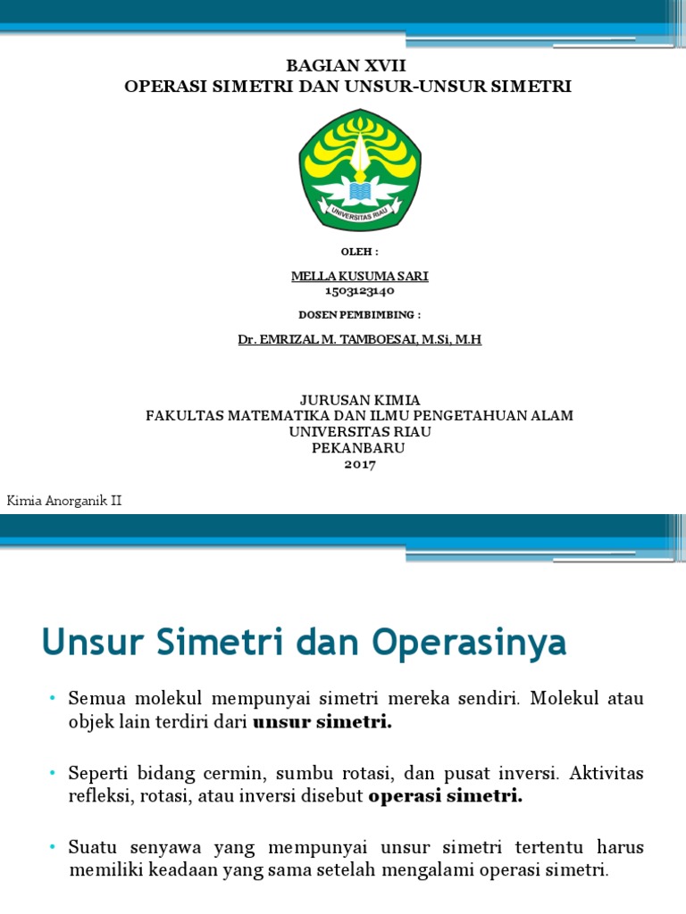 Operasi Simetri Dan Unsur-Unsur Simetri | PDF