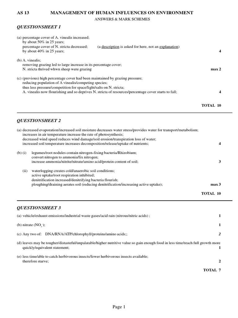 Environmental Management Exam Prep | PDF | Soil | Nitrate