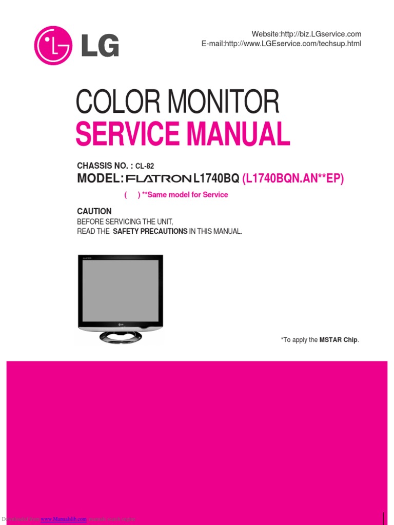 LG Flatron l1740 l1940 Service Manual | PDF | Printed Circuit Board ...
