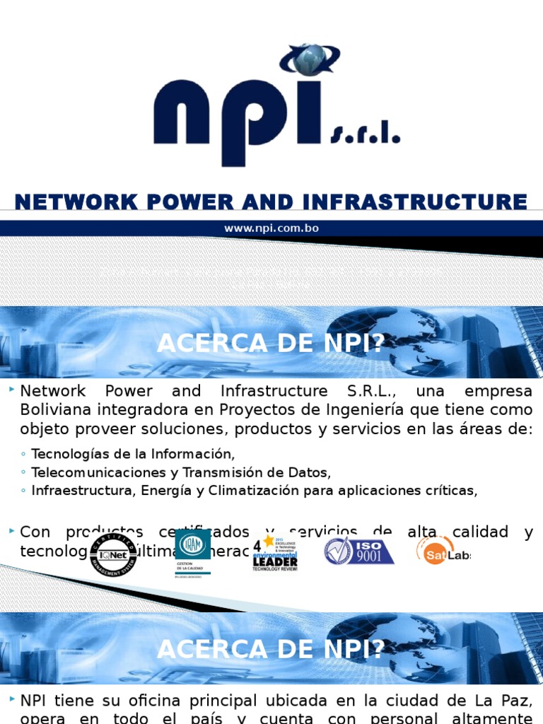 Presentacion NPI Actual 2017 | PDF | Centro de datos | Red de computadoras