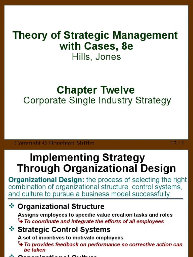 Theory of Strategic Management With Cases, 8e: Hills, Jones | PDF ...