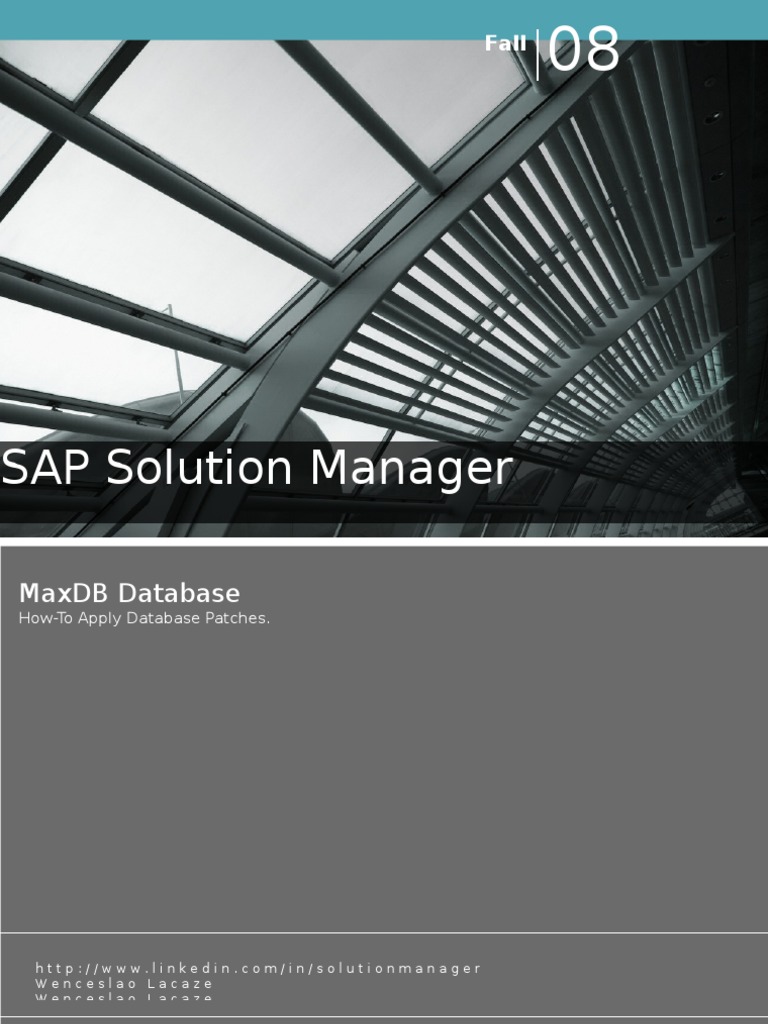 SAP MaxDB - Apply Patches | PDF | Application Software | Computer Architecture