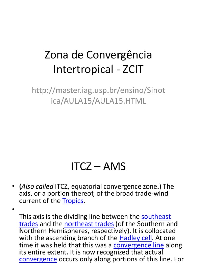 Zona de Convergência Intertropical - ZCIT | PDF | El Nino | Ferimento