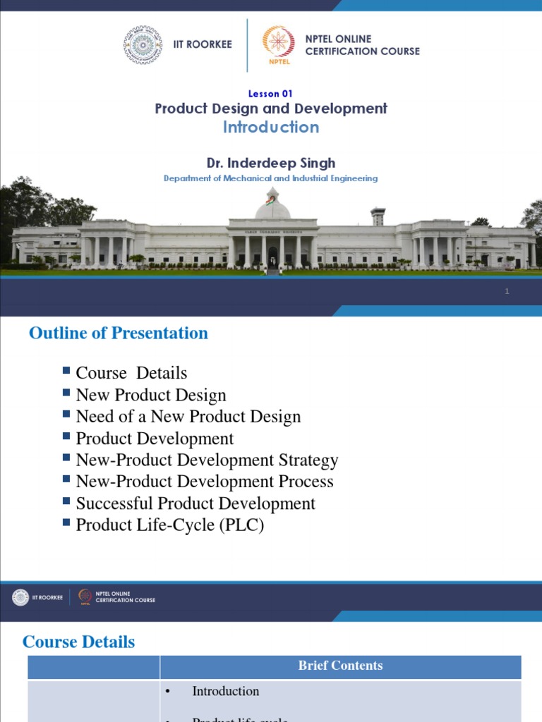 Lecture 01 Introduction To Product Design and Development | PDF | New ...