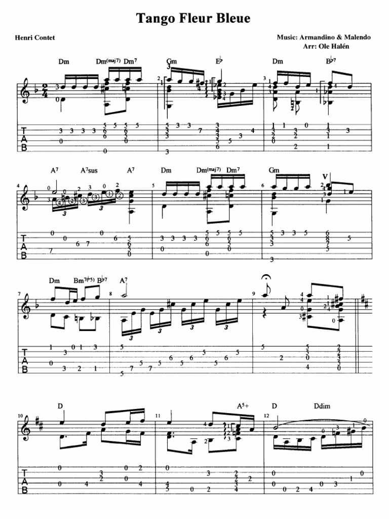 French Tangos for Guitar Sheet Music | PDF