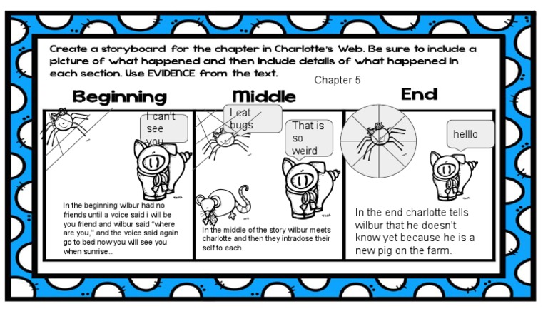Charlottes Web Storyboard - Alyssa Landquist | PDF