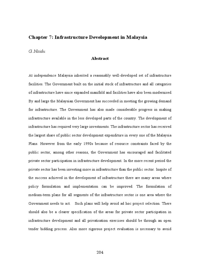 Malaysia's Infrastructure Development Overview | PDF | Malaysia | Transport