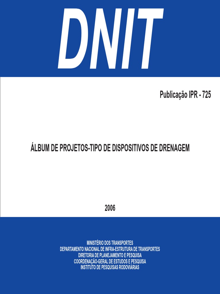 Album_dnit_ Dispositivos de Drenagem | Ciência e Tecnologia ...
