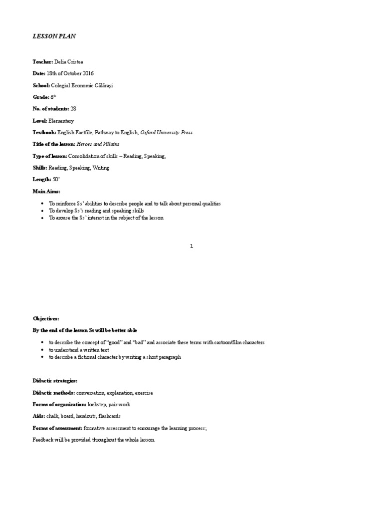 Heroes and Villains | PDF | Reading Comprehension | Vocabulary