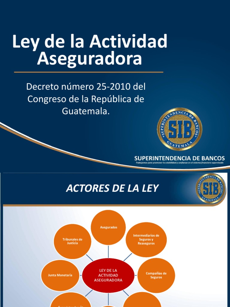Ley de La Actividad Aseguradora | PDF | Póliza de seguros | Seguro