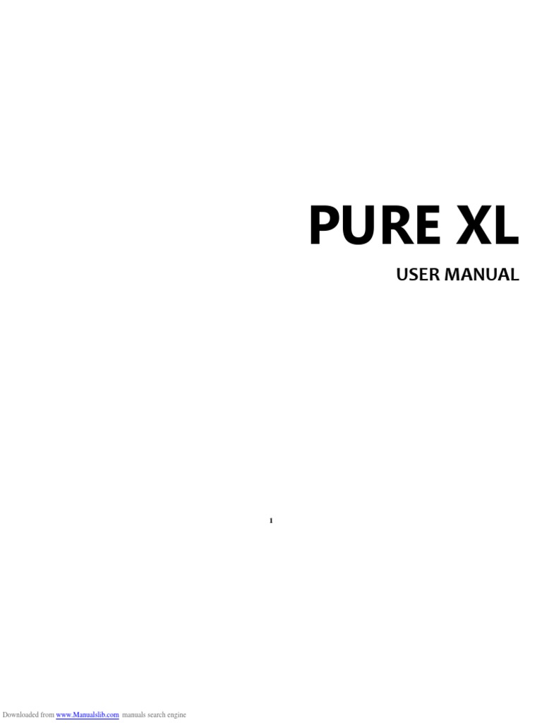 Pure XL User Manual Overview | PDF | Computers
