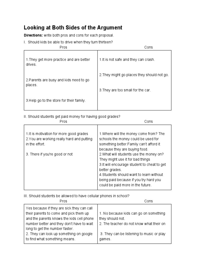 Pros and Cons of Controversial Proposals | PDF | Further Education