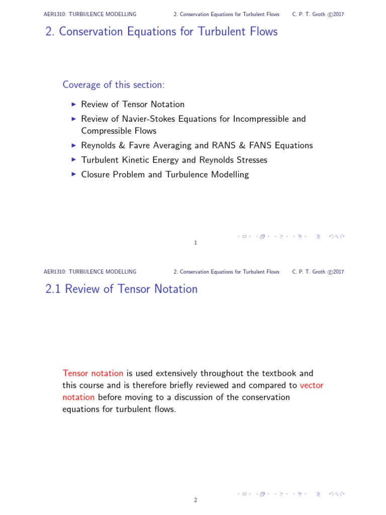 2 Conservation Equations | PDF | Navier–Stokes Equations | Fluid Dynamics