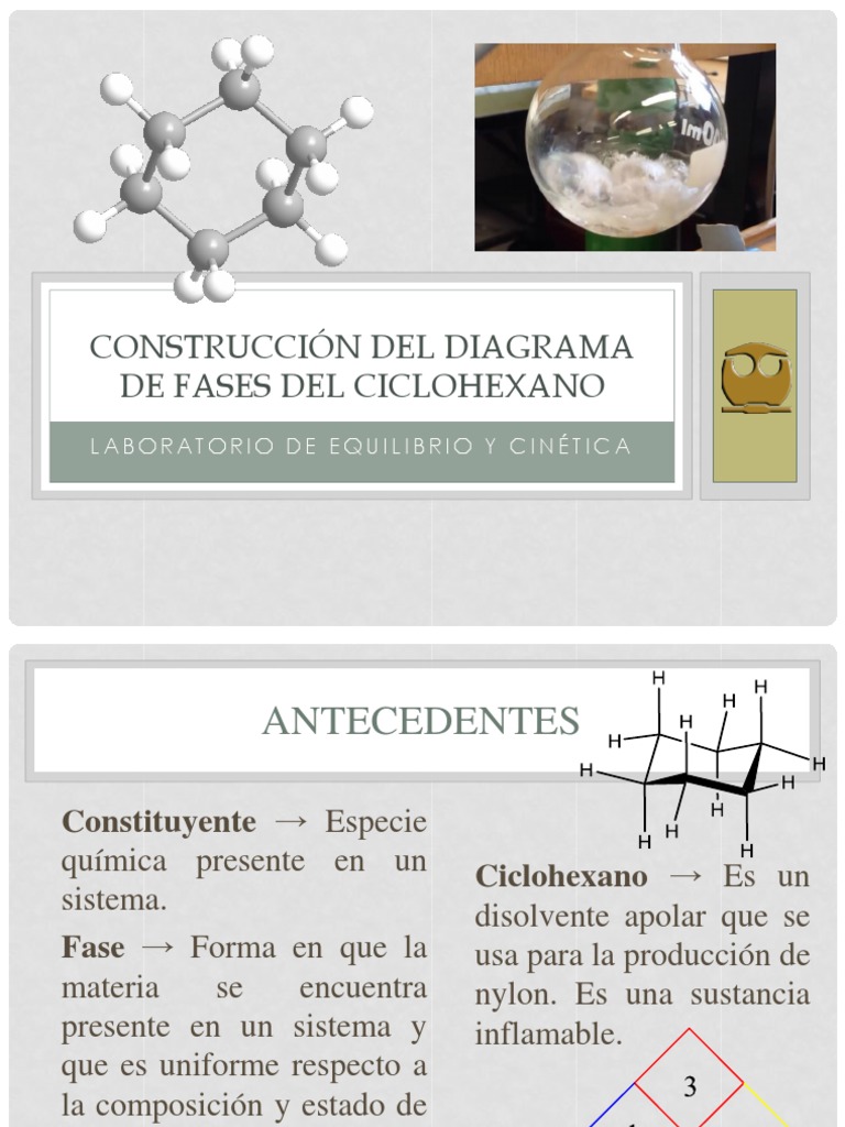 Diagrama de Fases Del Ciclohexano | Diagrama de fases | Equilibrio químico