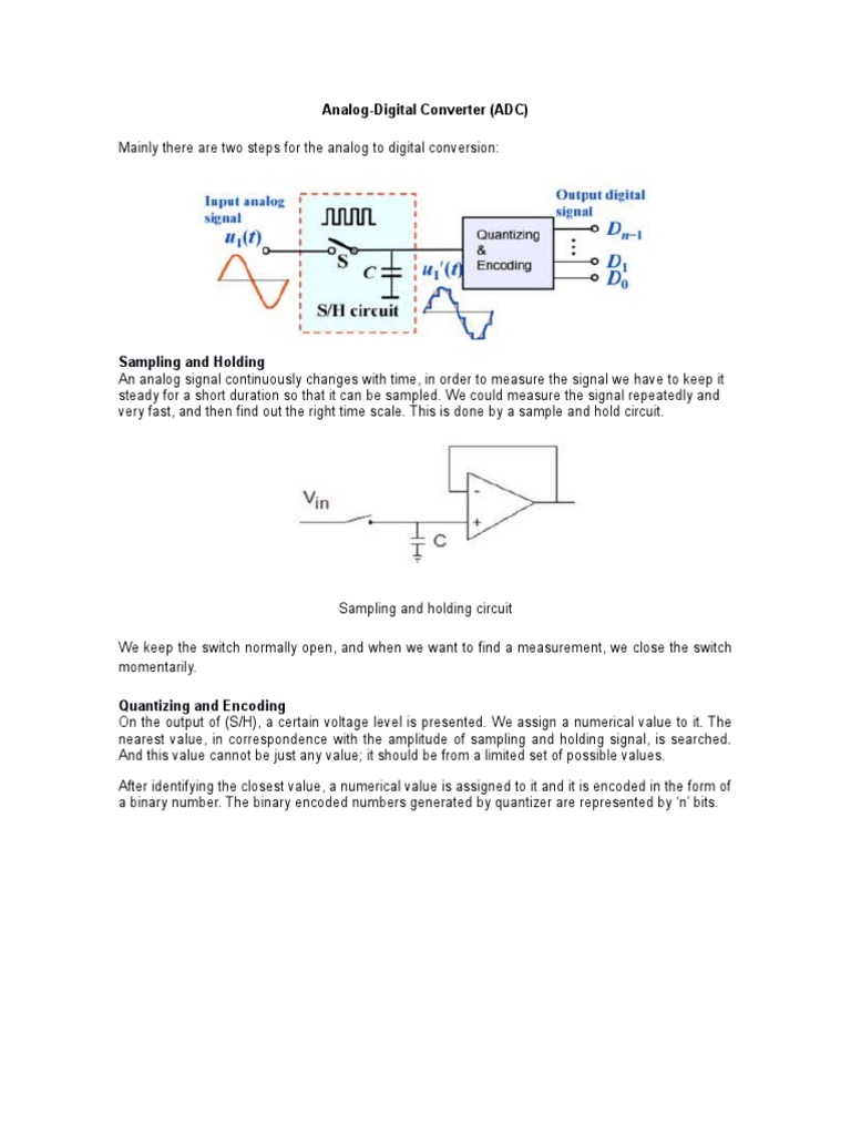 ADC: Sampling, Quantizing, Encoding | PDF
