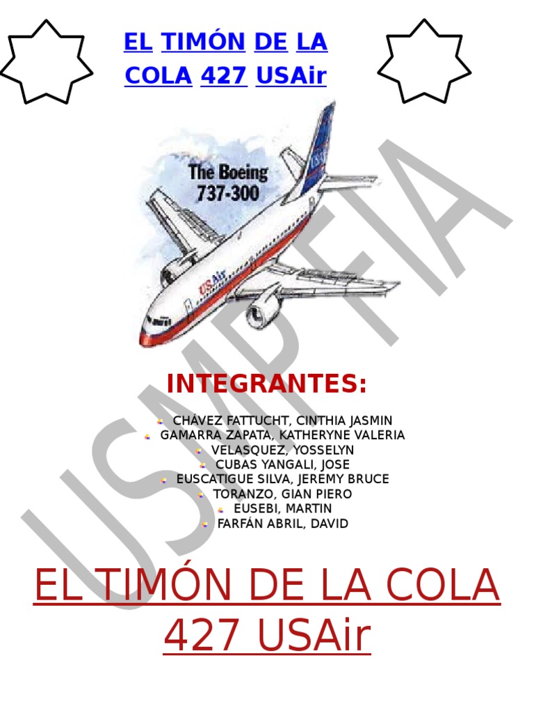 Análisis del accidente del vuelo 427 de USAir: falla mecánica en el ...