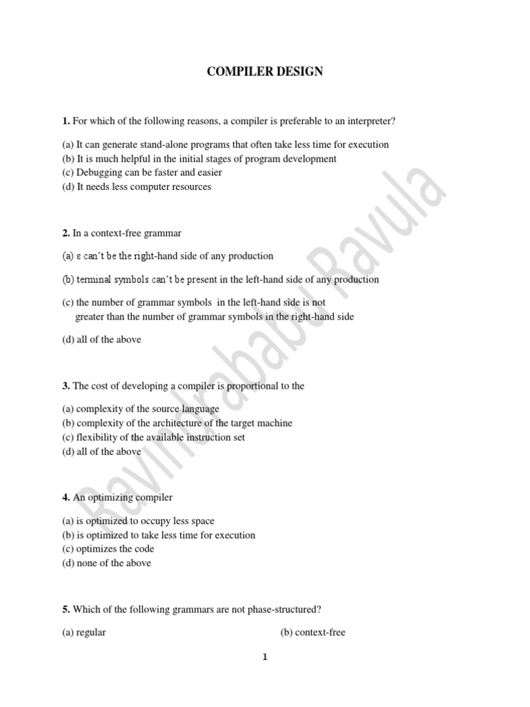 Compiler Design | PDF | Compiler | Parsing