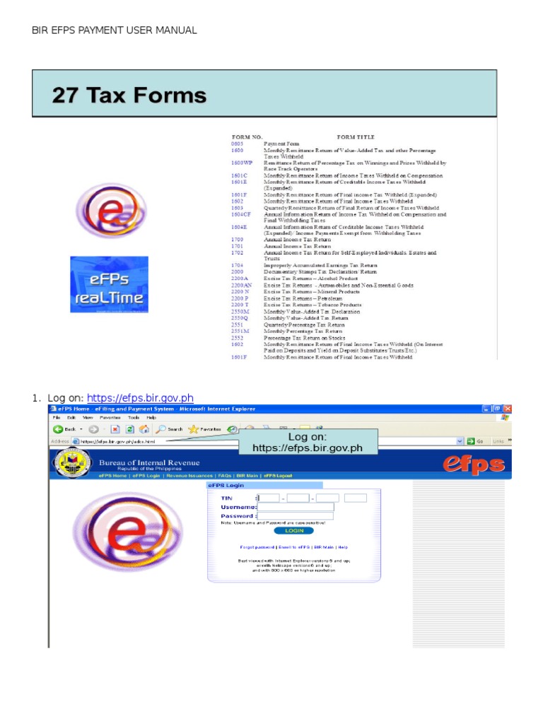 Bir Efps User Manual | PDF | Business | Finance & Money Management