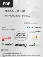 Basic Surpac Manual | PDF | Menu (Computing) | Window (Computing)