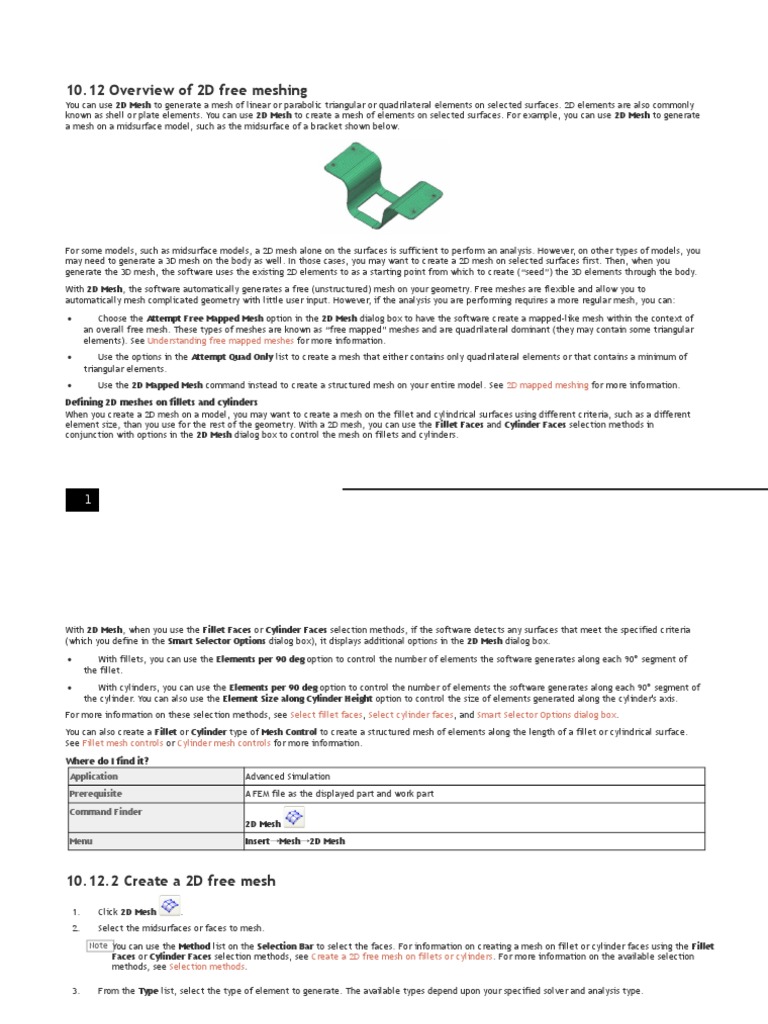 10.12 Overview of 2D Free Meshing: Understanding Free Mapped Meshes | PDF | Areas Of Computer ...