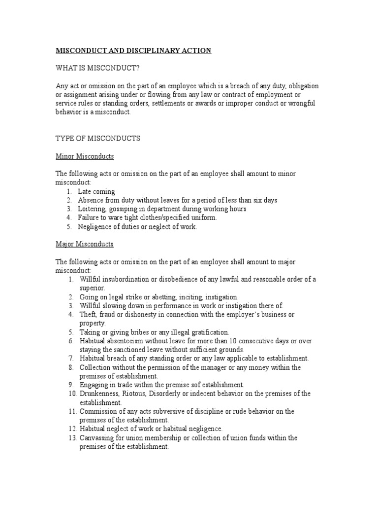 Disciplinary Action and Misconduct Guide | PDF | Evidence | Ex Parte
