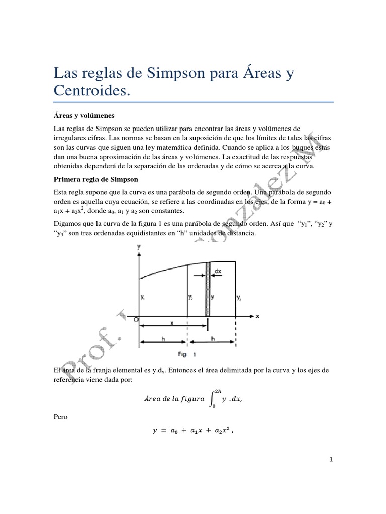 Capítulo 10 Las Reglas de Simpson para PDF | PDF | División (Matemáticas) | Curva