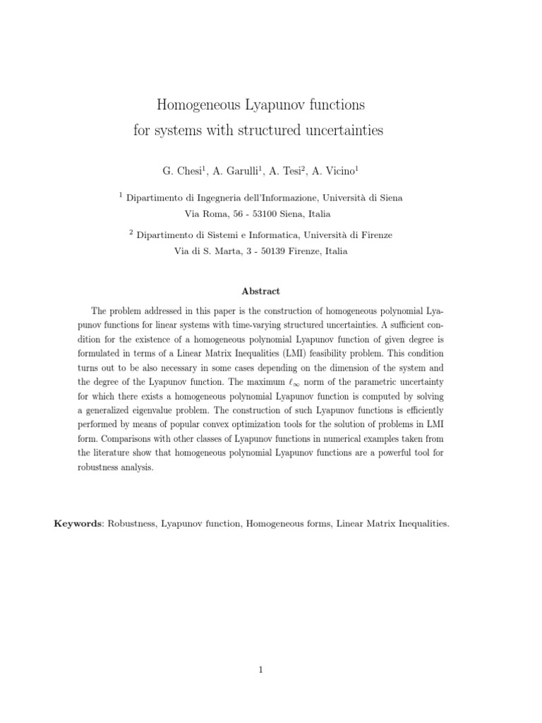 Important Polynomiaux Homogenes | PDF | Stability Theory | Matrix ...
