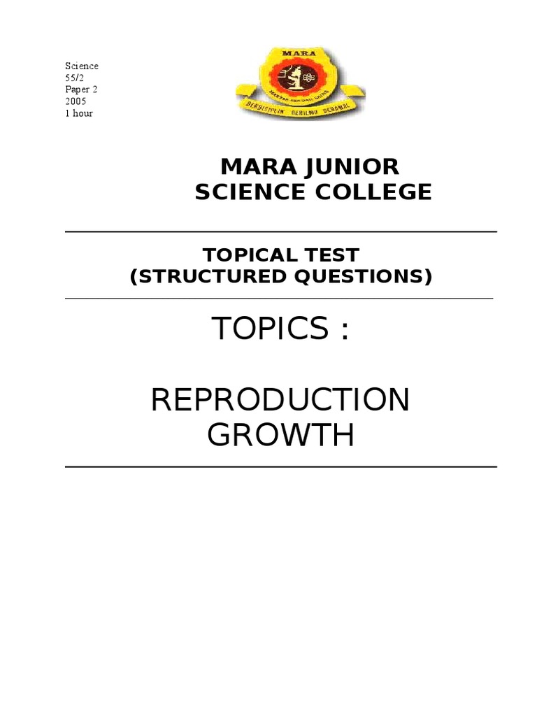 Form 3 Reproduction | PDF | Seed | Fertilisation