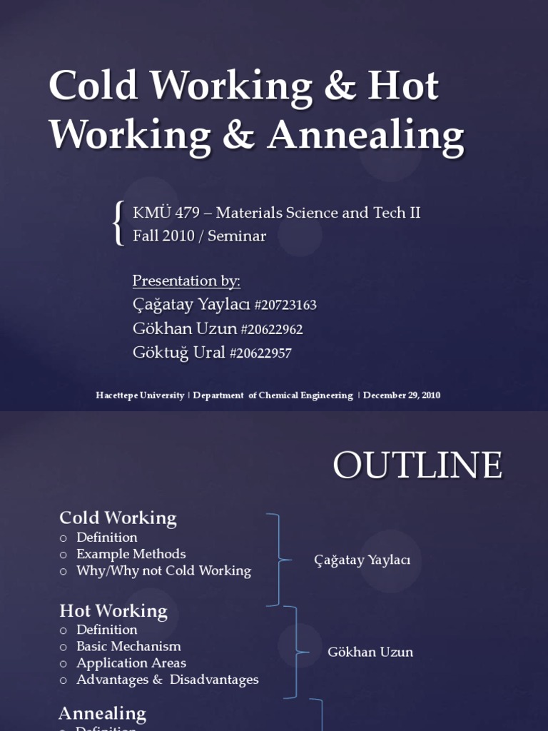 Cold Hot Working Annealing | PDF | Annealing (Metallurgy) | Forging