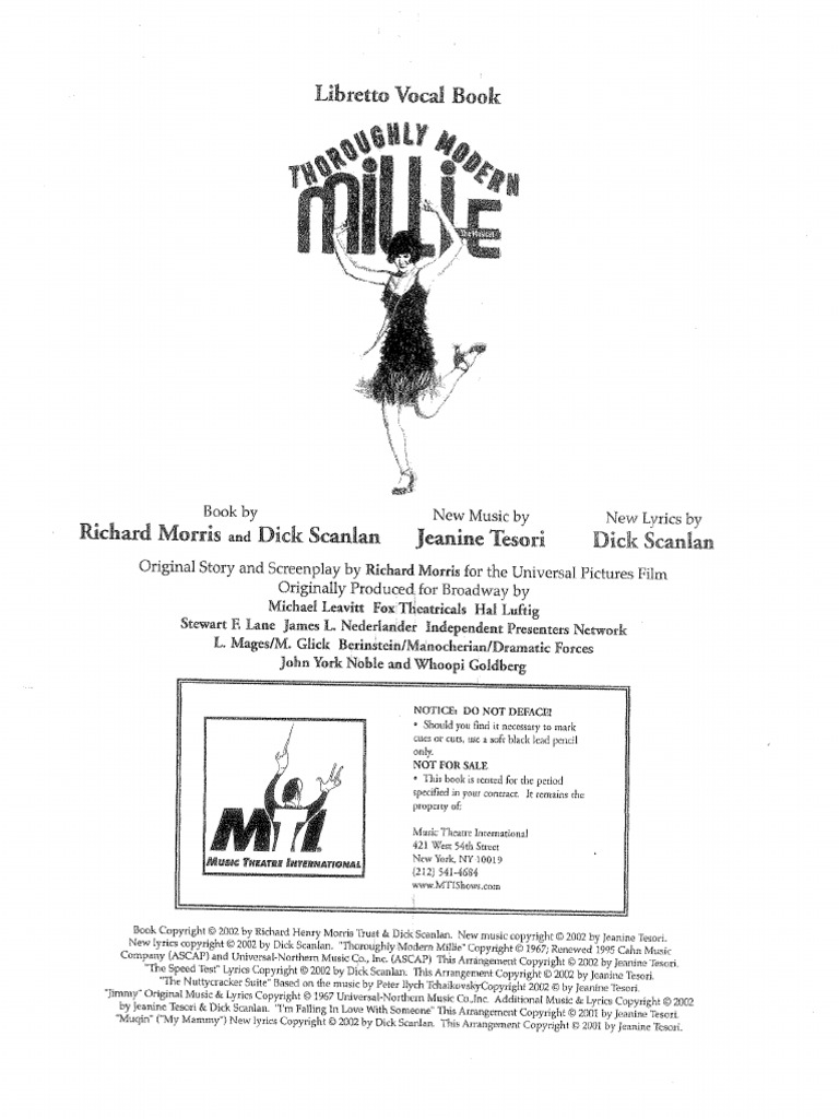 Thoroughly Modern Millie Script PDF | PDF