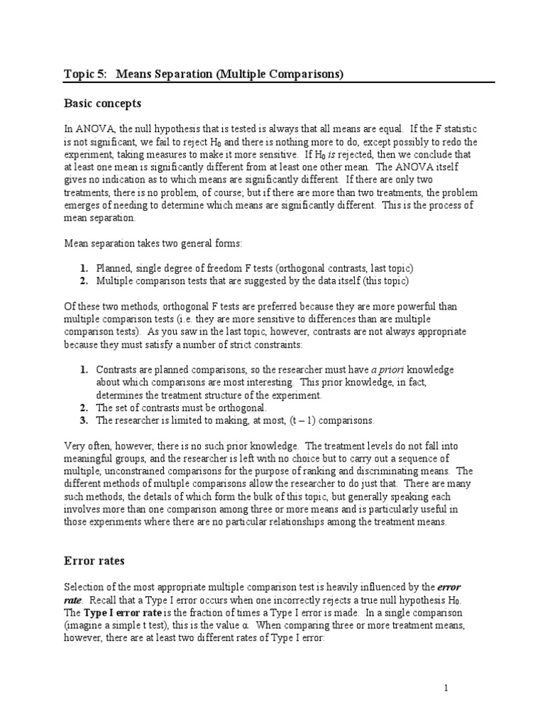 Post Hoc Tests | PDF | Multiple Comparisons Problem | Statistical ...