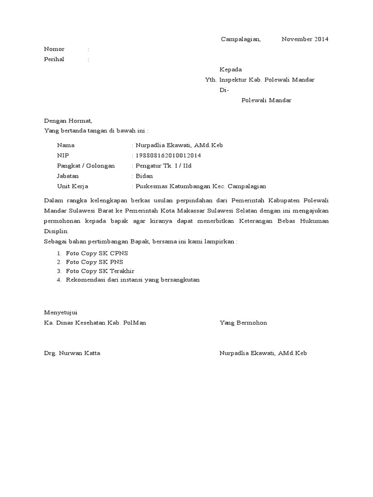 Surat Pengantar Bebas Temuan | PDF