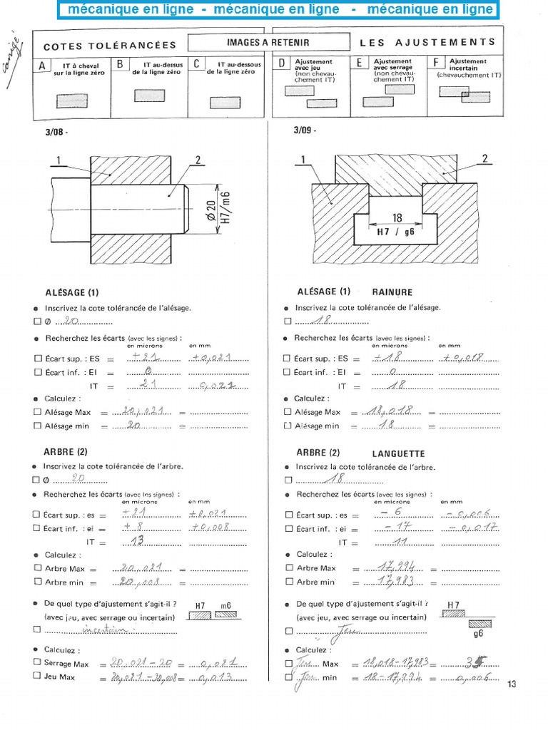 Cote Tolerance Correction PDF | PDF