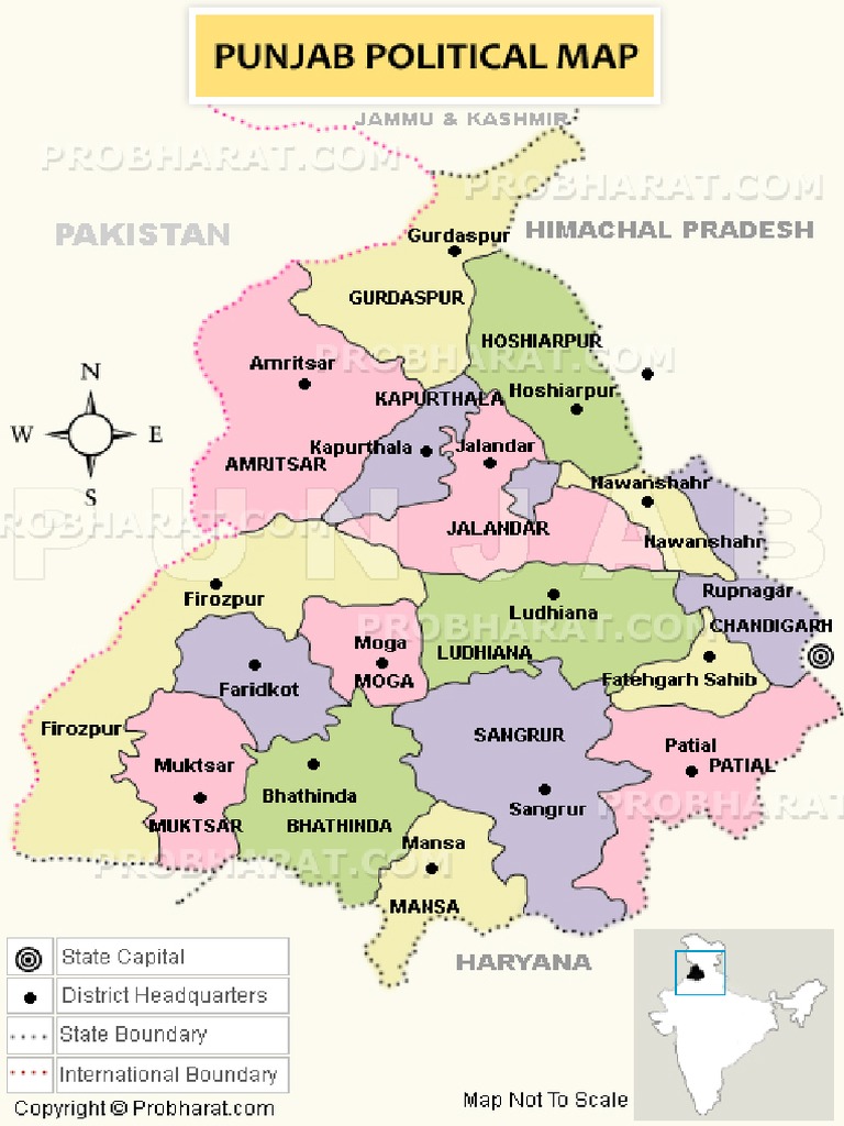 Punjab Political Map PDF | PDF