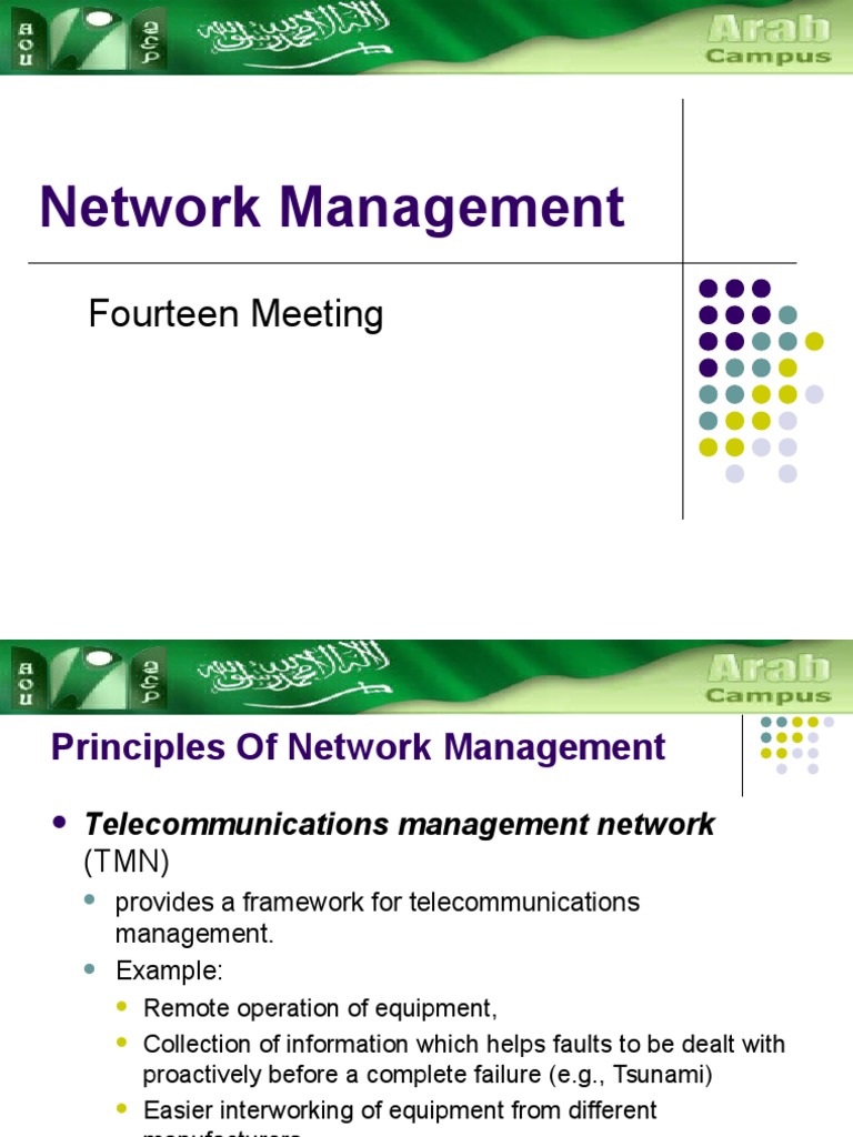 14 Network Managment Pdf Telecommunications Network Computer Network