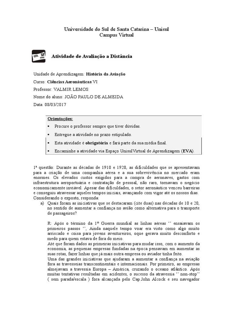 Historia Da Aviação Pdf Dirigível Zepelim