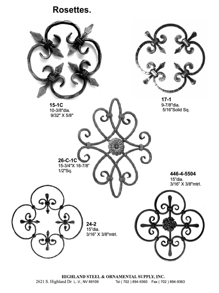 Rosettes.: 10-3/8"dia. 9/32" X 5/8" 9-7/8"dia. 5/16"solid SQ | PDF