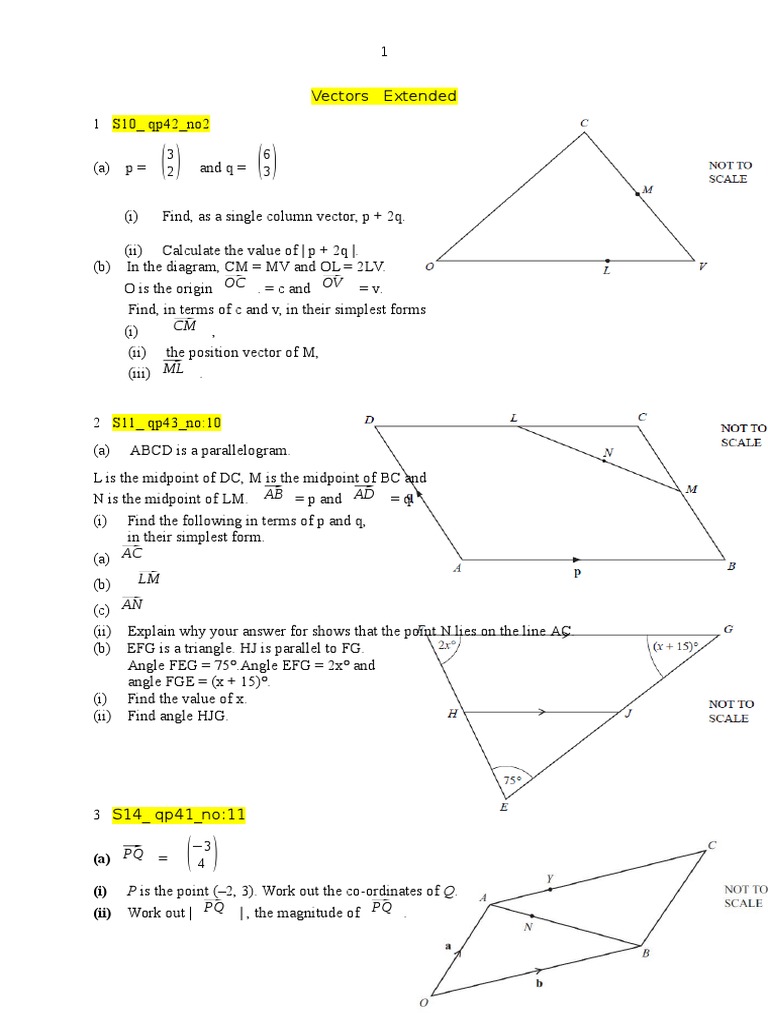 Vectors (Extended) | PDF | Triangle | Euclidean Vector