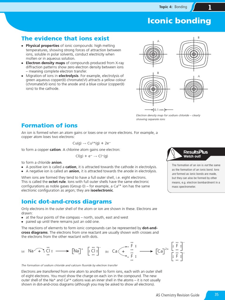 AS Level Chemistry Notes: Bonding | PDF | Ionic Bonding | Ion