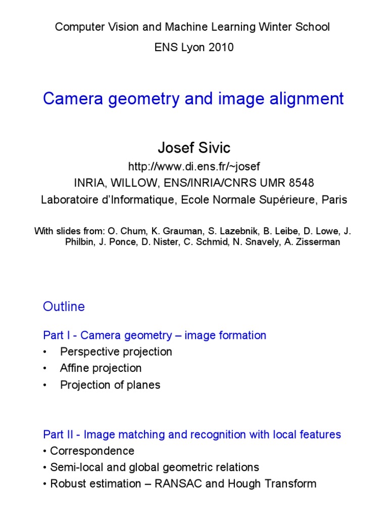 Camera Geometry Alignment Final | PDF | Geometry | Space