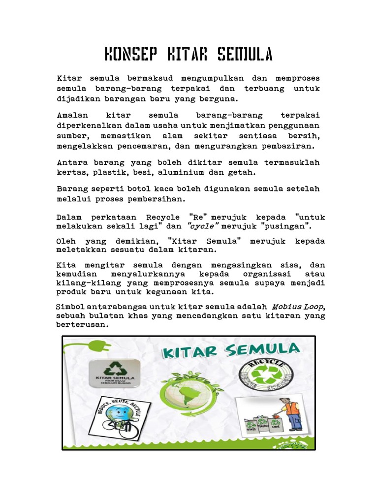 Konsep Kitar Semula | PDF