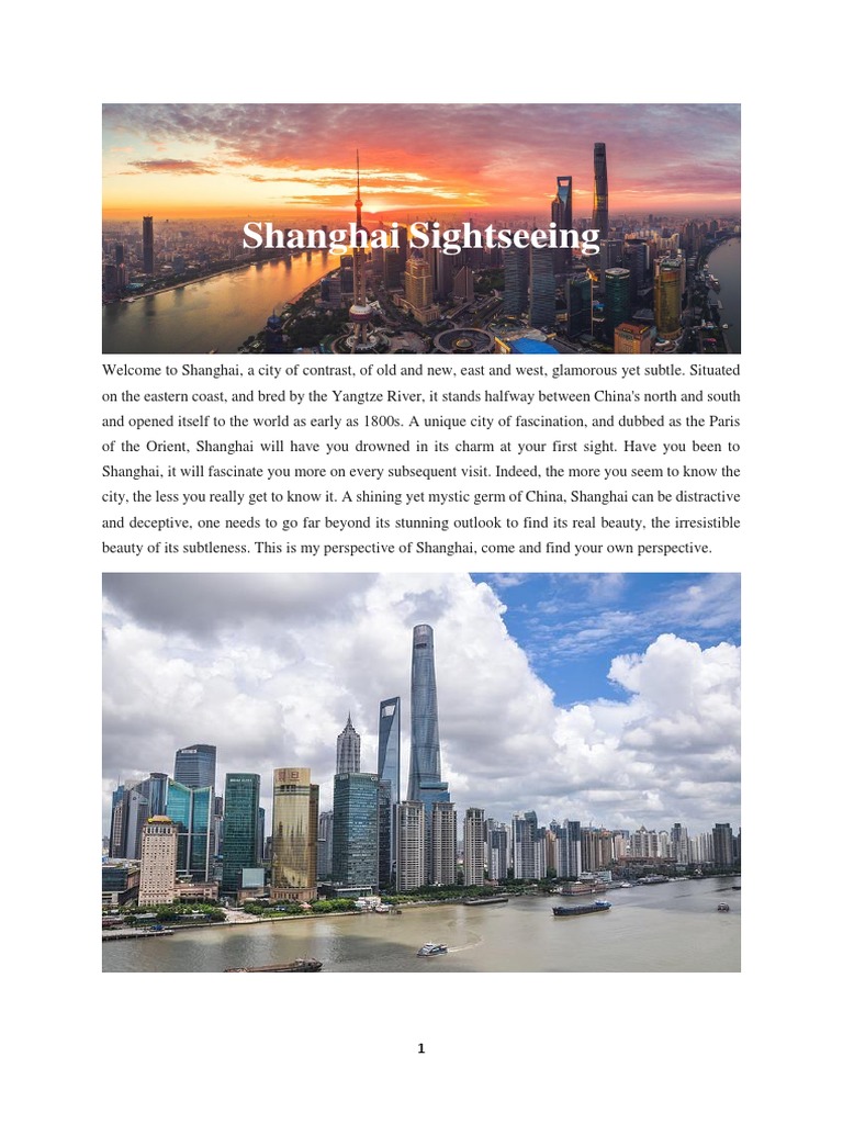 Shanghai Travel Guide Overview | PDF | Shanghai | Restaurant And Catering