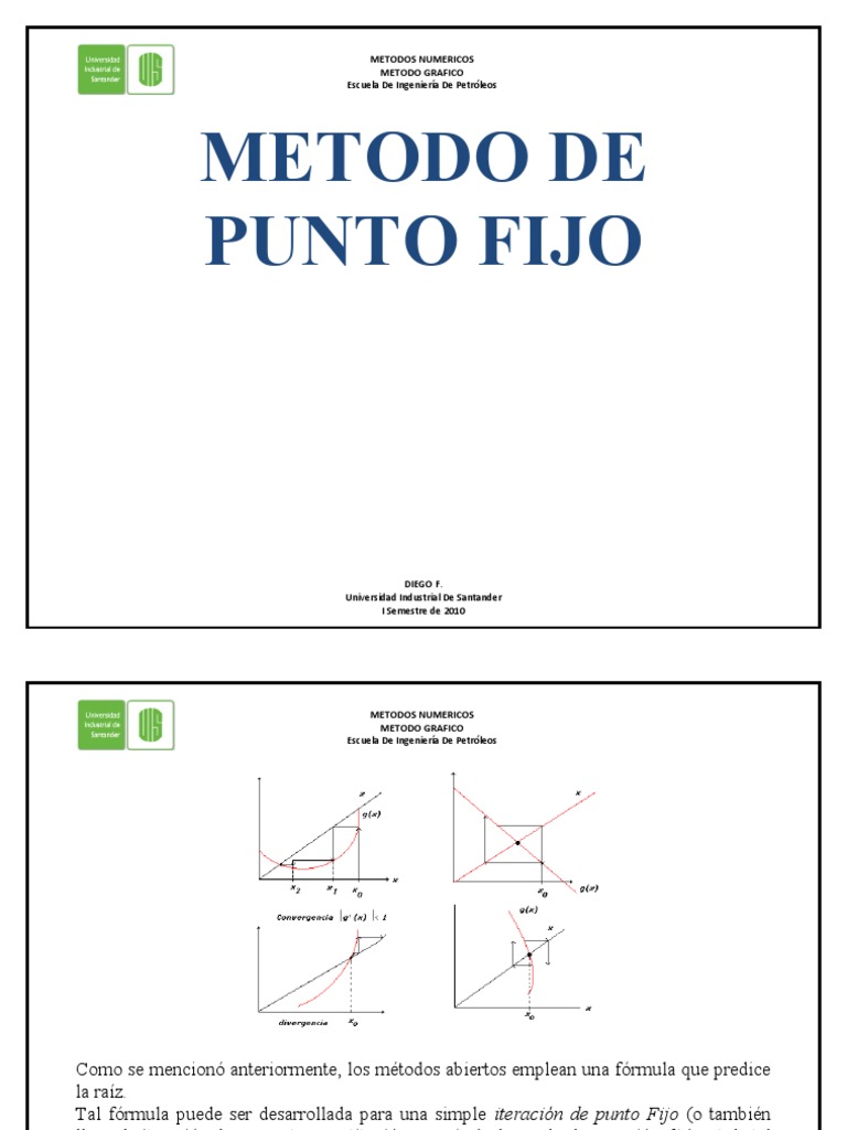 Metodo de Punto Fijo | PDF | Análisis numérico | Ecuaciones Metodo de Punto Fijo | PDF | Análisis numérico | Ecuaciones