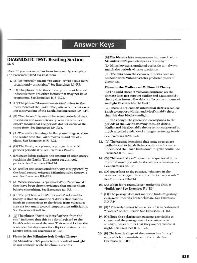 Cambridge Preparation To The TOEFL IBT Answer Keys PDF | PDF